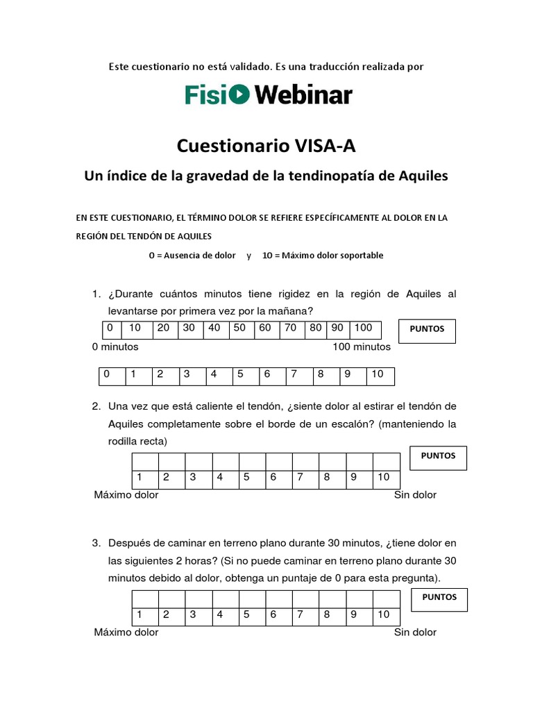 VISA-A Cuestionario | PDF