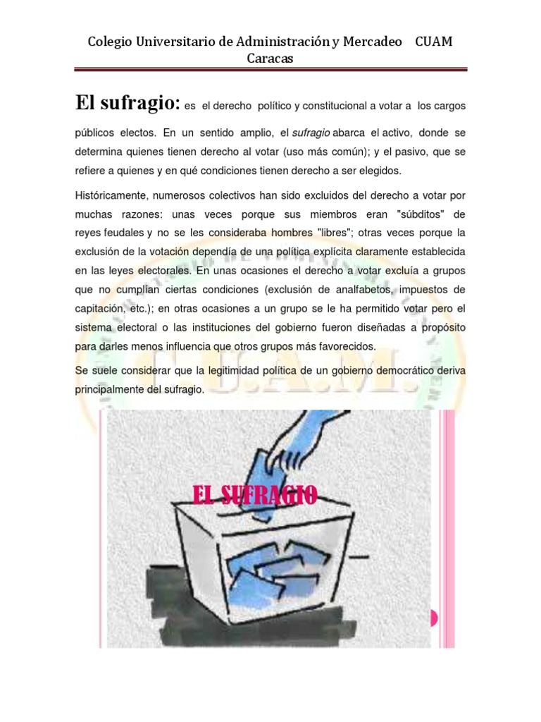 El Sufragio:: Colegio Universitario de Administración y Mercadeo CUAM ...