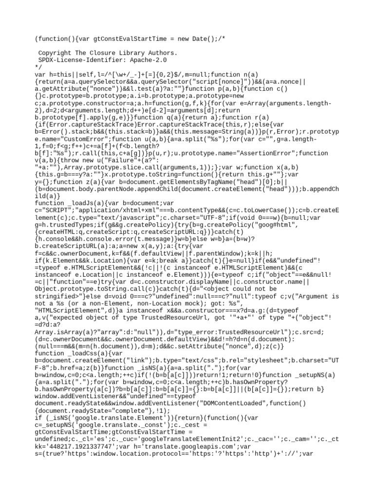 Google Translate JavaScript Code | PDF | Object Oriented Programming | Computer Science