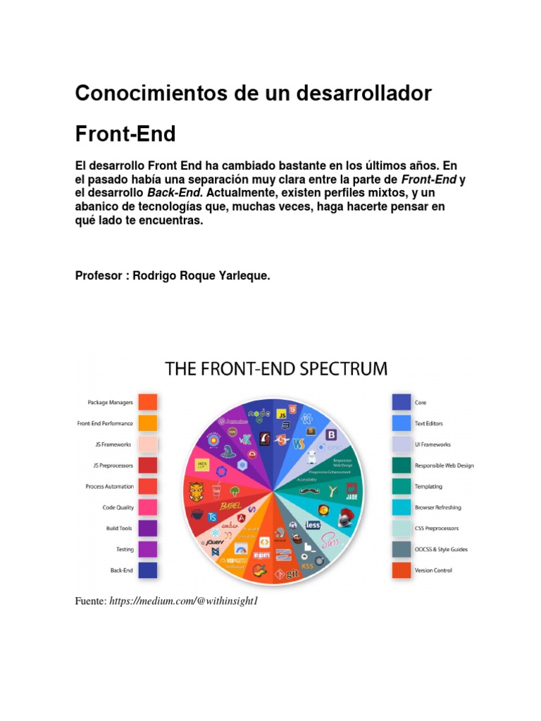 Conocimientos de Un Desarrollador Frontend | PDF | Script Java | Red mundial
