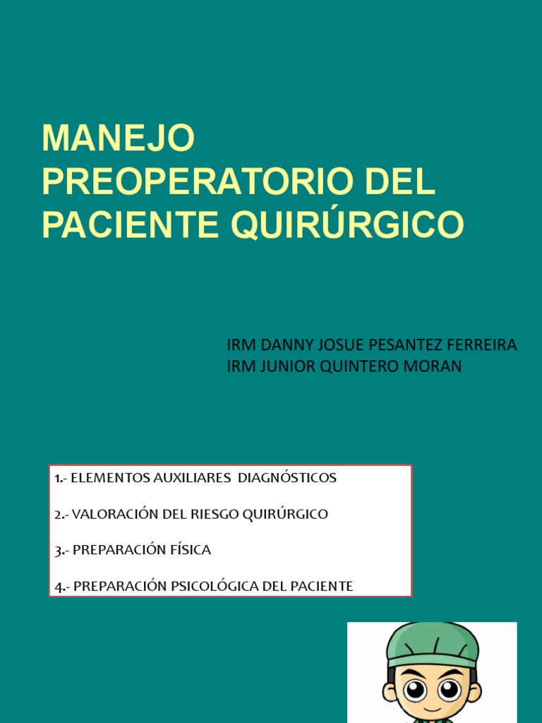 Preparación preoperatoria integral del paciente quirúrgico | PDF ...