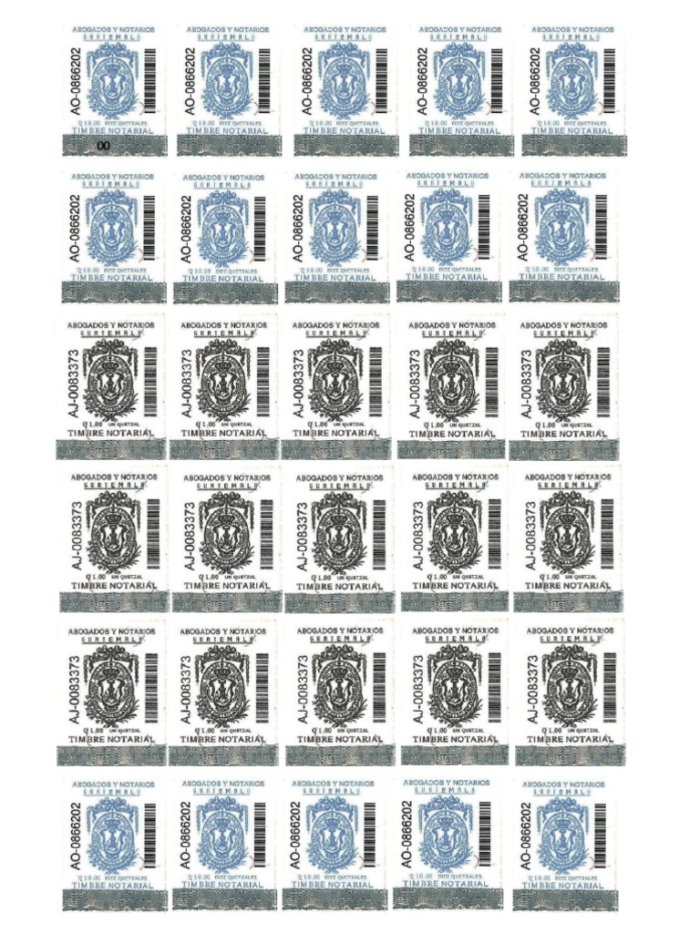 Timbres Notariales | PDF