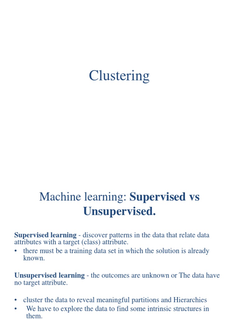 Clustering | PDF | Cluster Analysis | Machine Learning