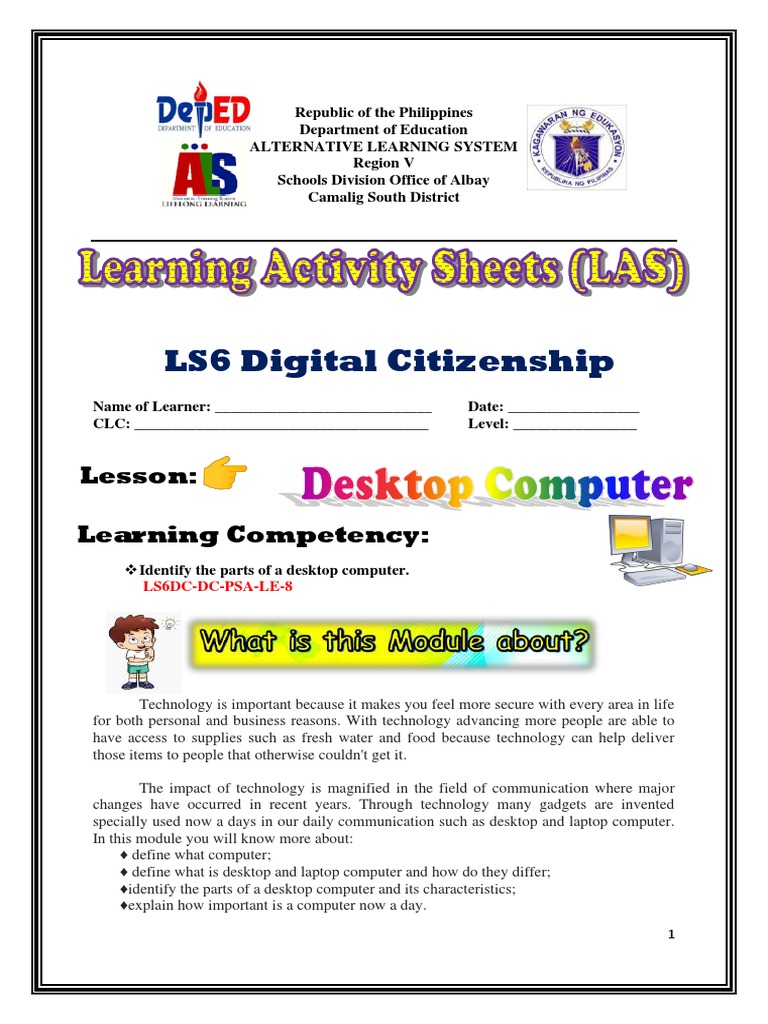 LS6 LAS Desktop Computer 9 | PDF | Desktop Computer | Personal Computers