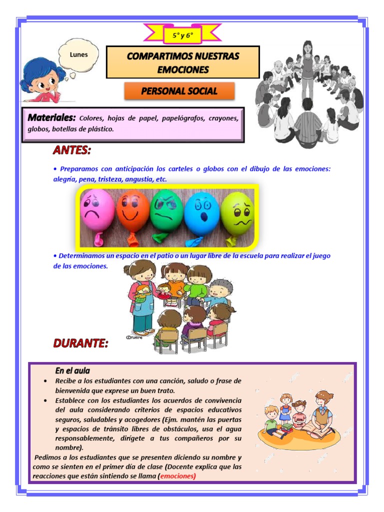 Ps Compartimos Emociones Pdf Ira Las Emociones