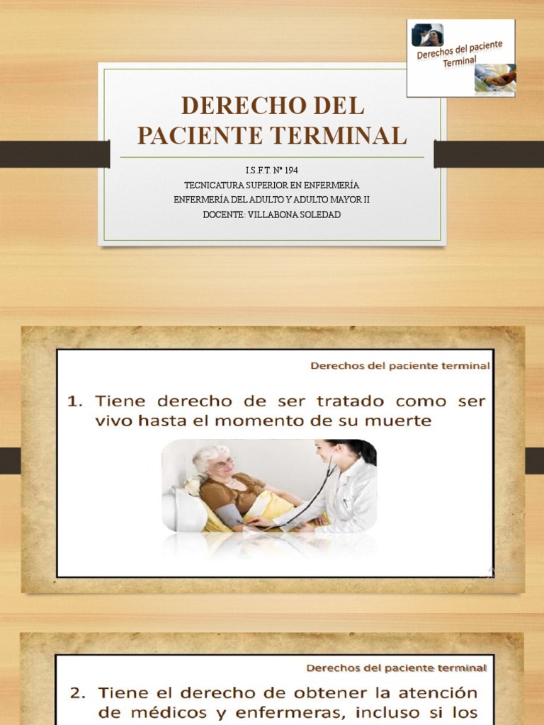 Derecho Del Paciente Terminal | PDF