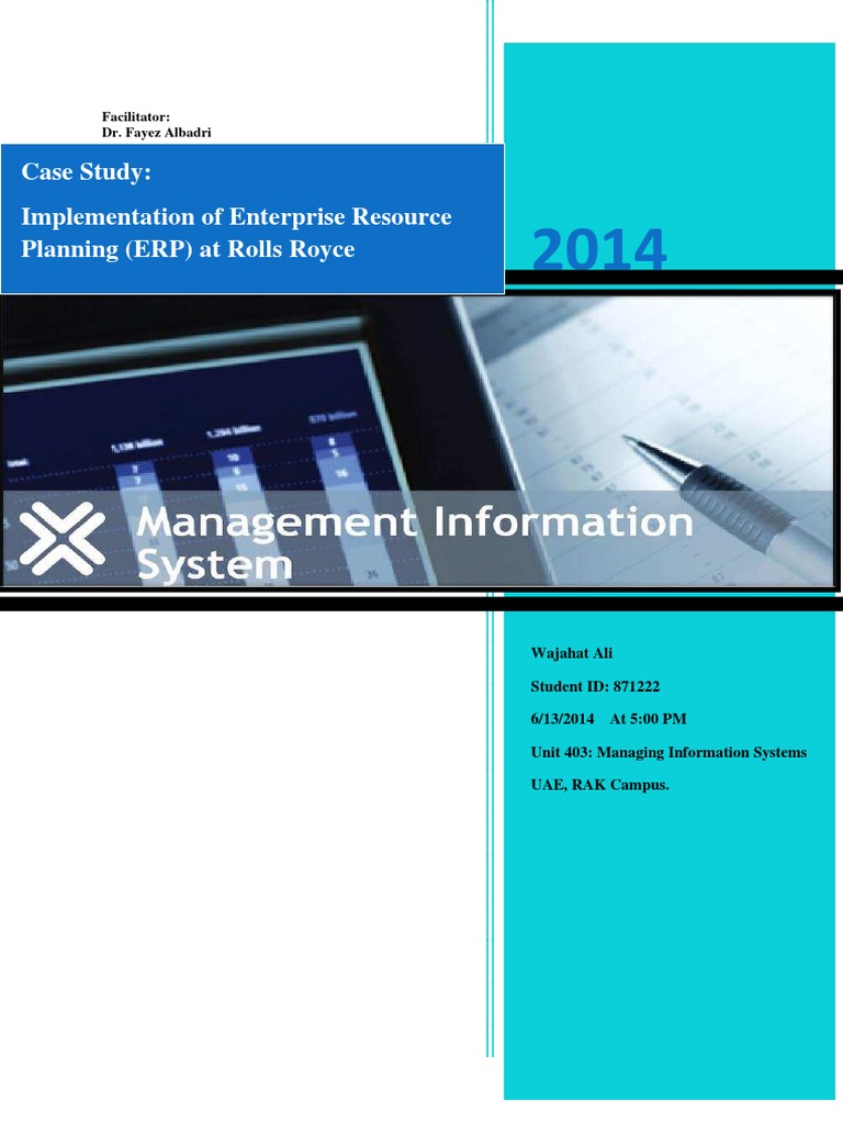 Implementation of an Enterprise Resource Planning System at Rolls Royce: A Case Study | PDF ...