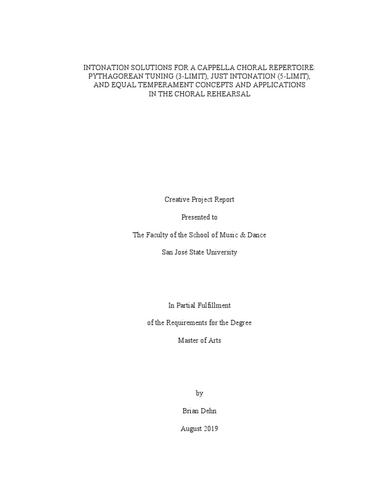 Dehn Brian Intonation Solutions | PDF | Interval (Music) | Cent (Music)