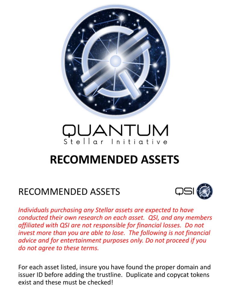 QSI - Recommended Assets | PDF | Economies | Money