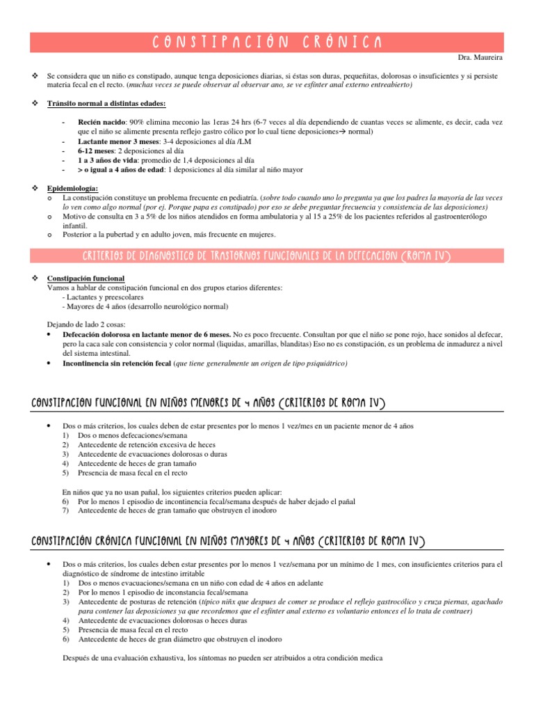 Constipacion | PDF | Heces | Estreñimiento