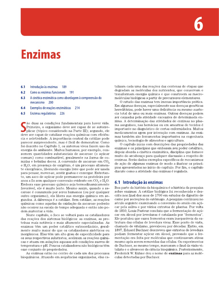 Cap 06 - Introduo Enzimas | PDF