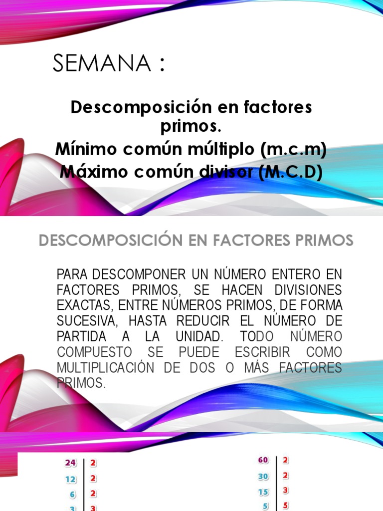 Mínimo Común Múltiplo y Máximo Común Divisor | PDF