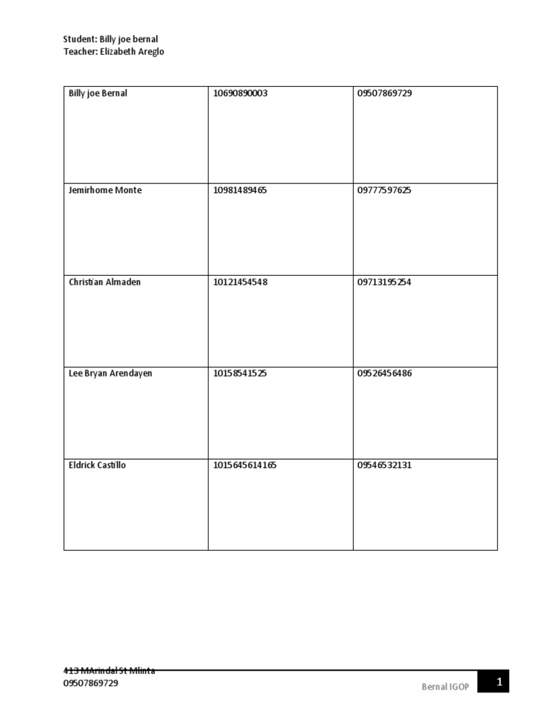 Billy Joe Bernal | PDF