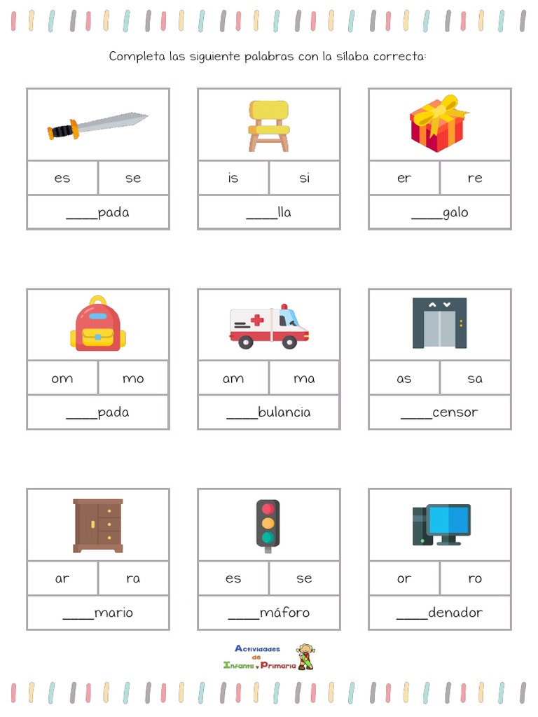 Lectoescritura Silabas Directas e Inversas | PDF