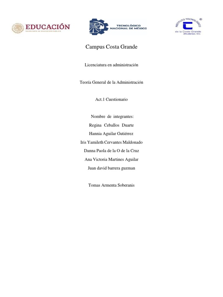 Cuestionario 1 Tomas | PDF