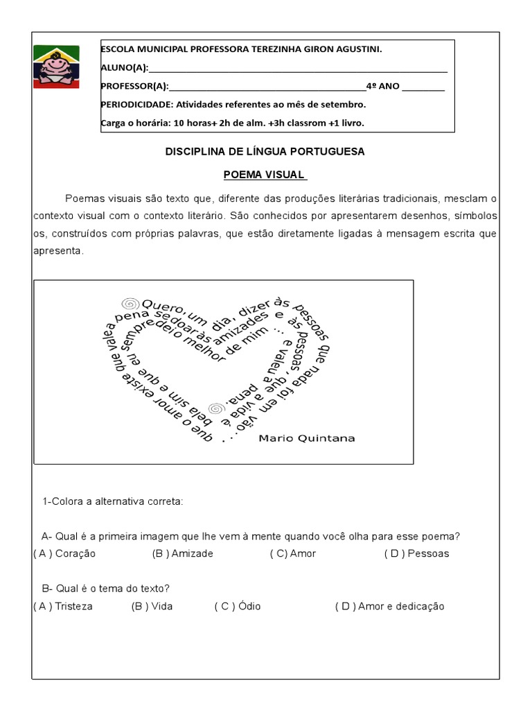 Poema Visual | PDF | Poesia | Amor