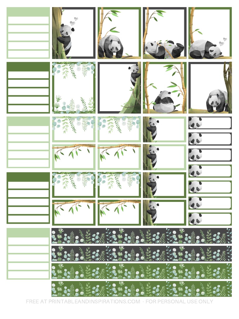 Panda Planner Stickers PDF | PDF
