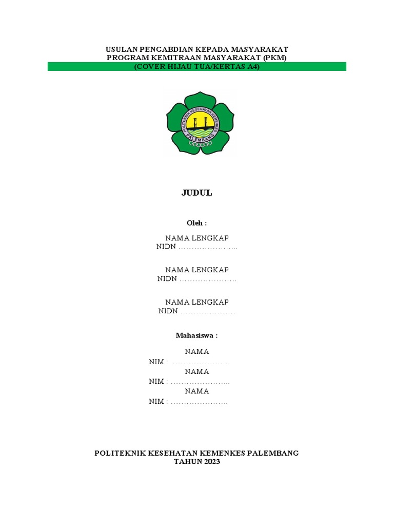 Layout Usul Skema PKM | PDF