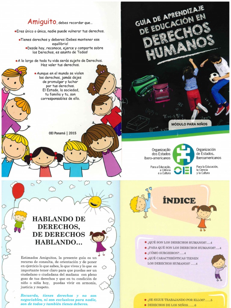 Guia de Aprendizaje de Educacion en DDHH - Niños | PDF