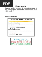 Sistema Octal - Historia, Sistema de Numeración y Conversiones | PDF ...