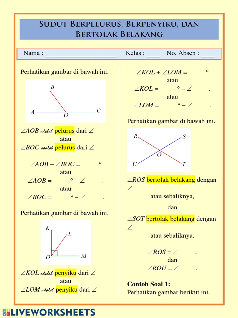 Contoh Soal Sudut Pelurus dan Penyiku | PDF