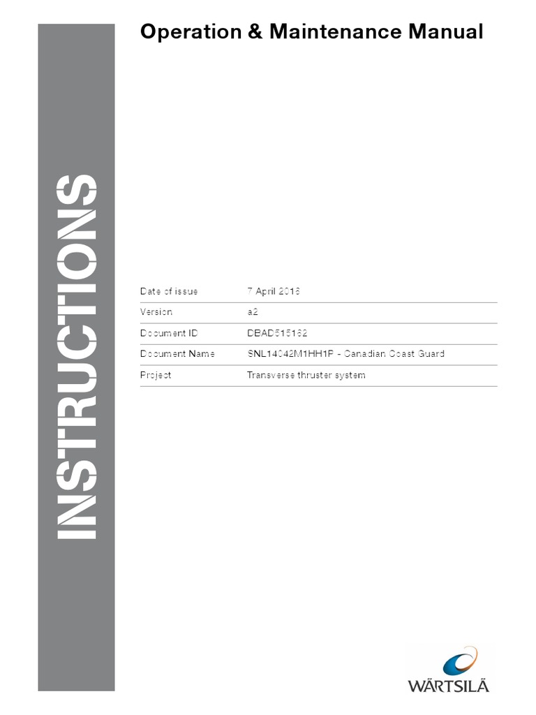 Bow Thruster Manual | PDF | Marine Propulsion | Propeller Bow Thruster Manual | PDF | Marine Propulsion | Propeller