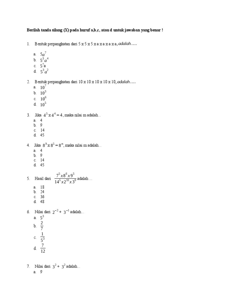 SOAL PAS MTK Kelas 9 | PDF