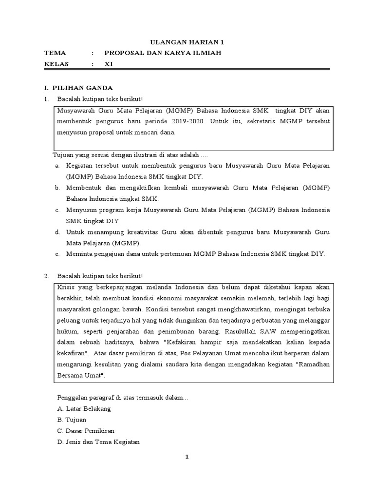 Proposal Dan Karya Ilmiah | PDF | Kajian Bahasa Asing | Seni