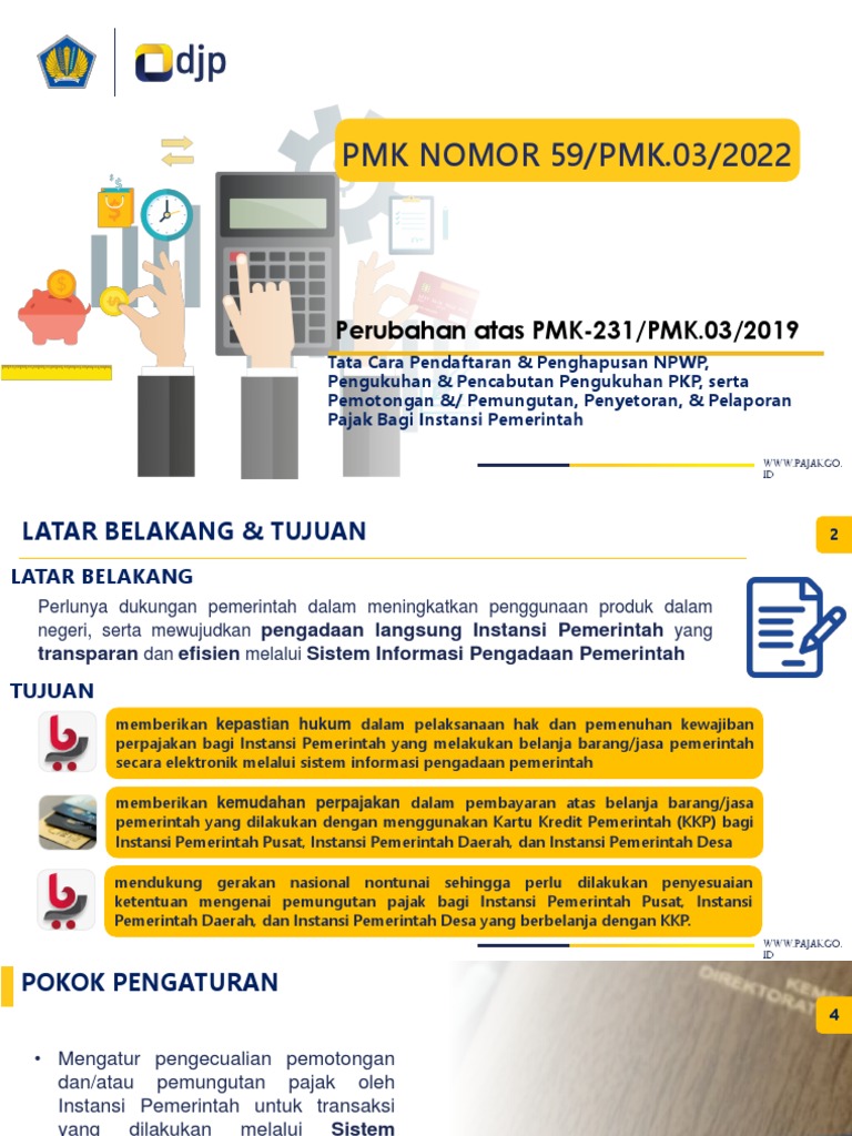PMK NOMOR 59/PMK.03/2022: Perubahan Atas PMK-231/PMK.03/2019 | PDF