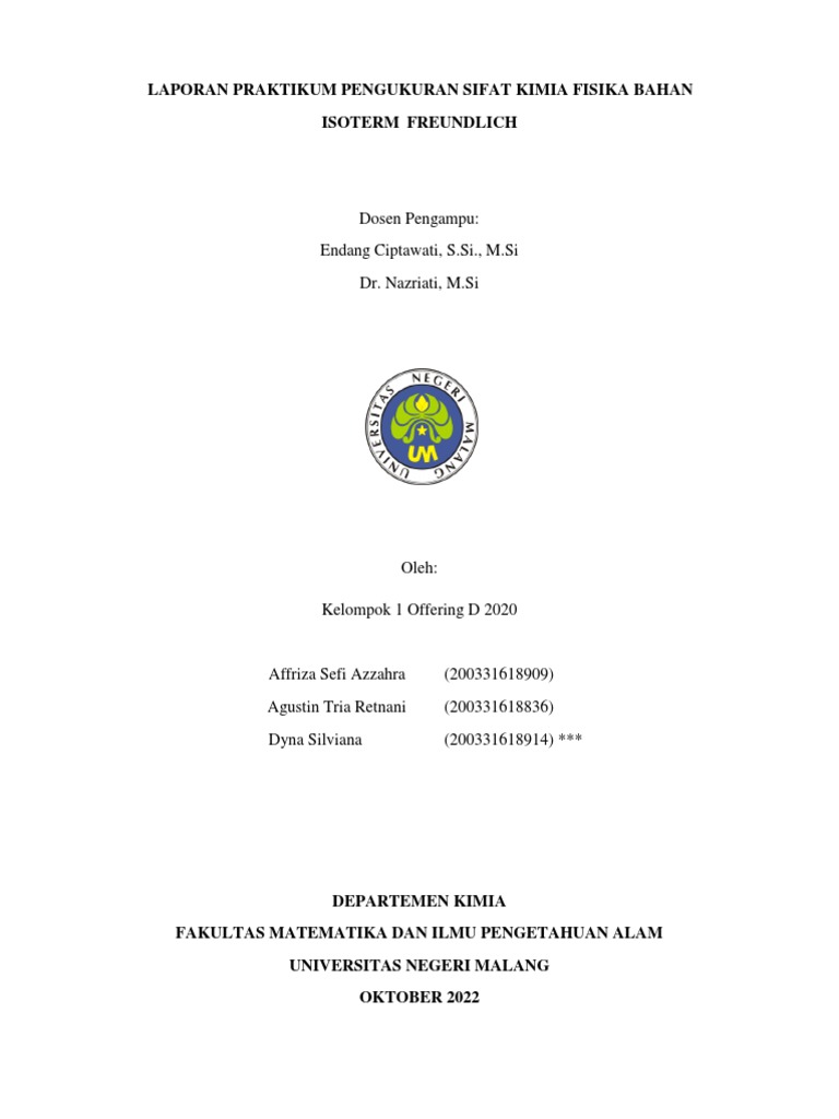 Isoterm Freundlich dalam Adsorpsi | PDF