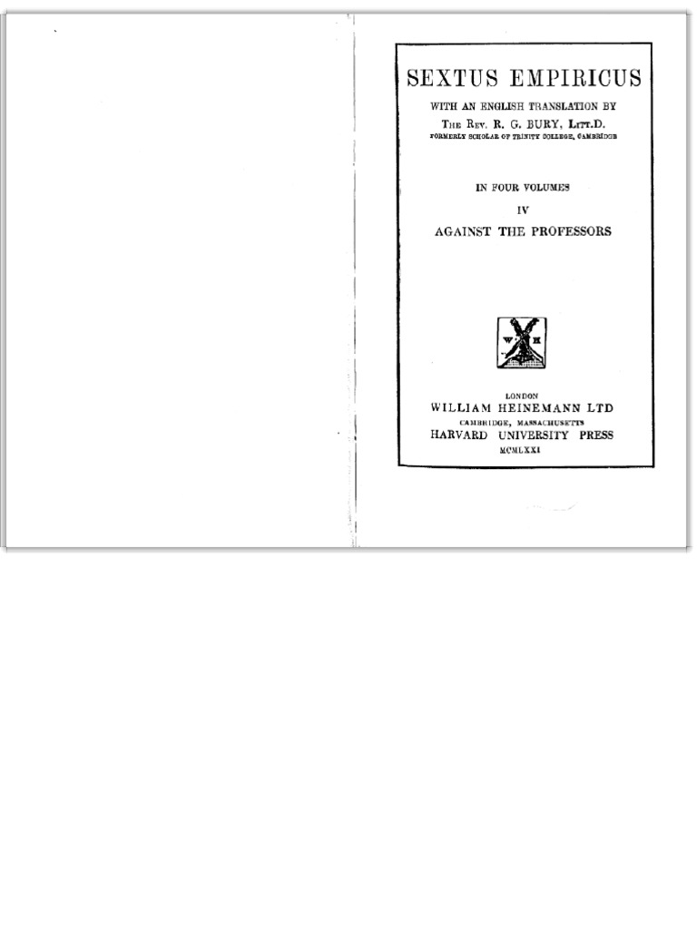 Sextus Empiricus | PDF