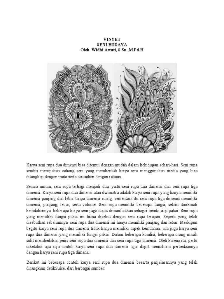 Seni Budaya. VINYET | PDF