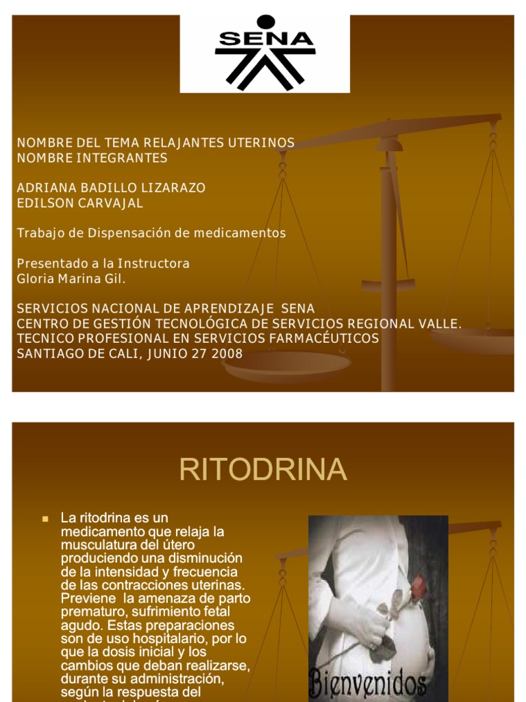 Relajante Uterino | PDF | El embarazo | Medicina CLINICA