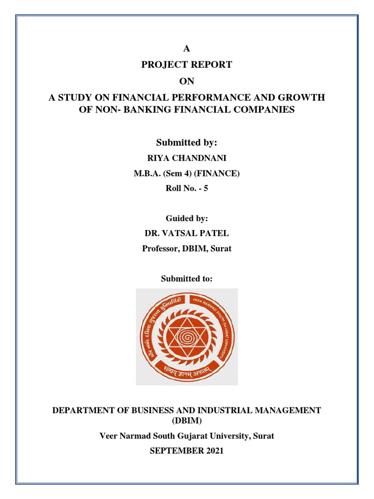Black Book Project A Study On Financial Performance and Growth | PDF ...