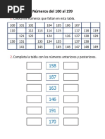 Actividades de Números 200 a 300 | PDF