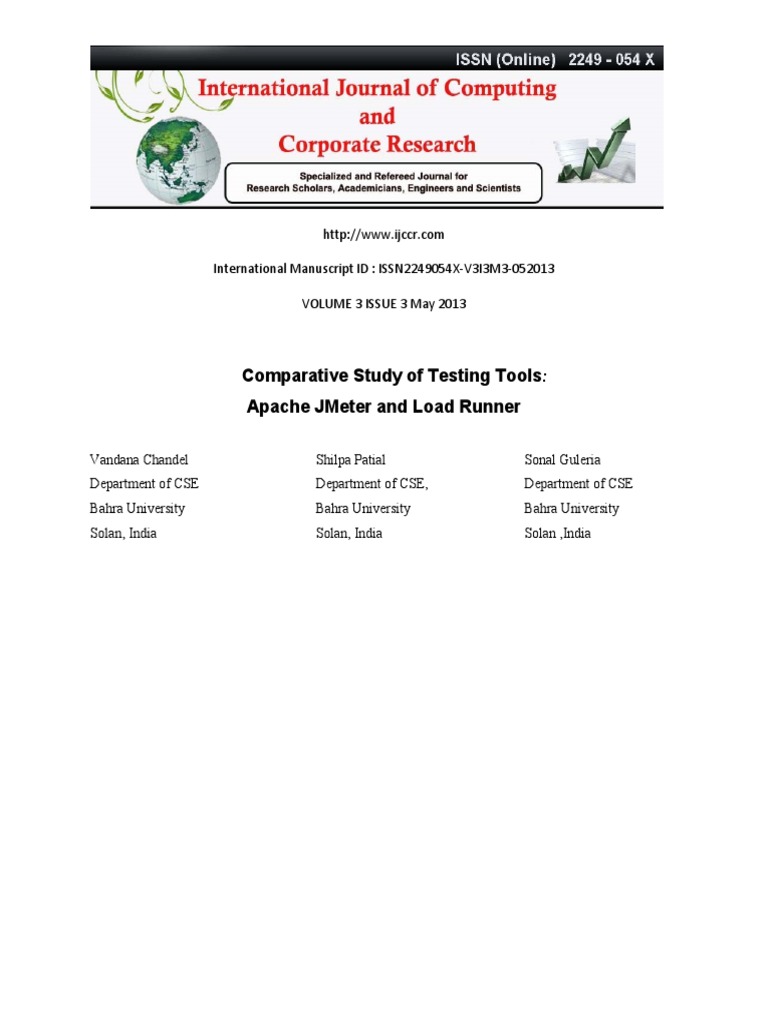 Comparative Study of Testing Tools Apache Jmeter and Load Runner ...