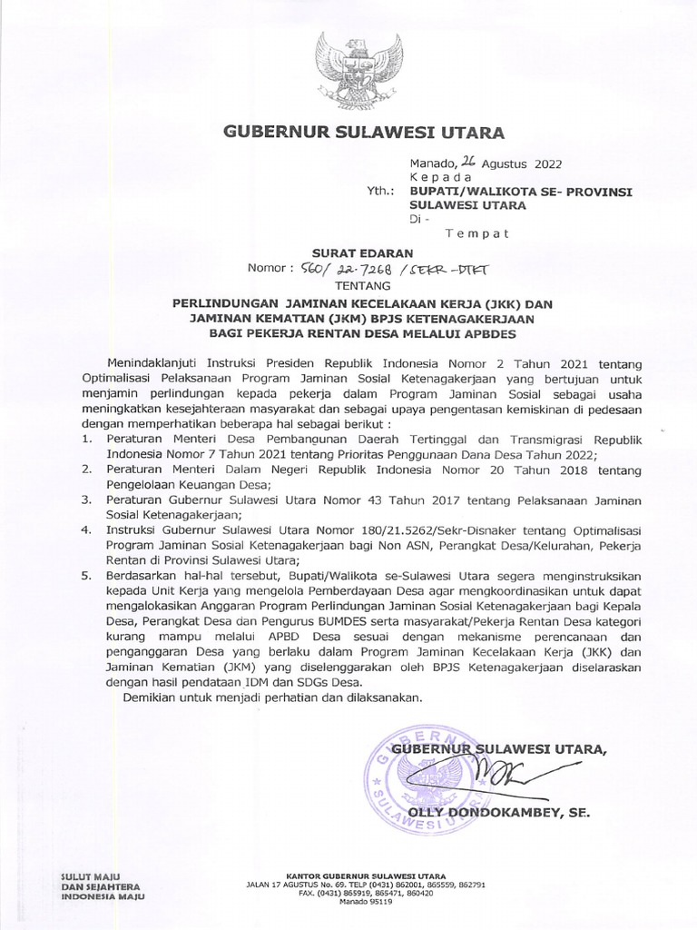 Surat Edaran Gubernur | PDF