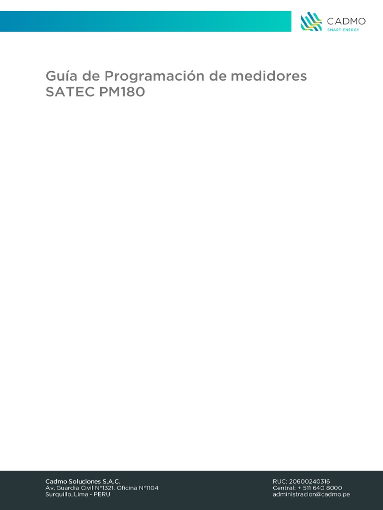 Guía de Programación de PM180 | PDF
