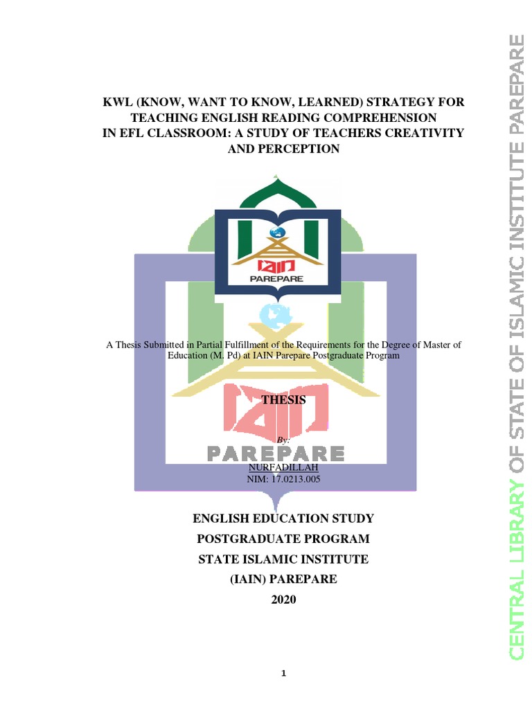 KWL (Know, Want To Know, Learned) Strategy For Teaching English Reading ...