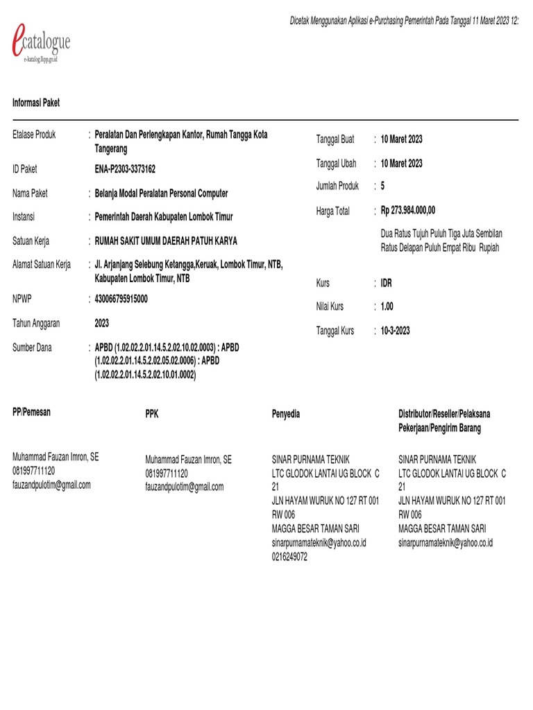 Cetak Pesanan ENA-P2303-3373162 | PDF