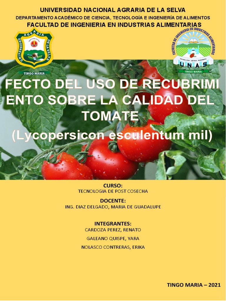 Tomate | PDF | Análisis de variación | Tomate