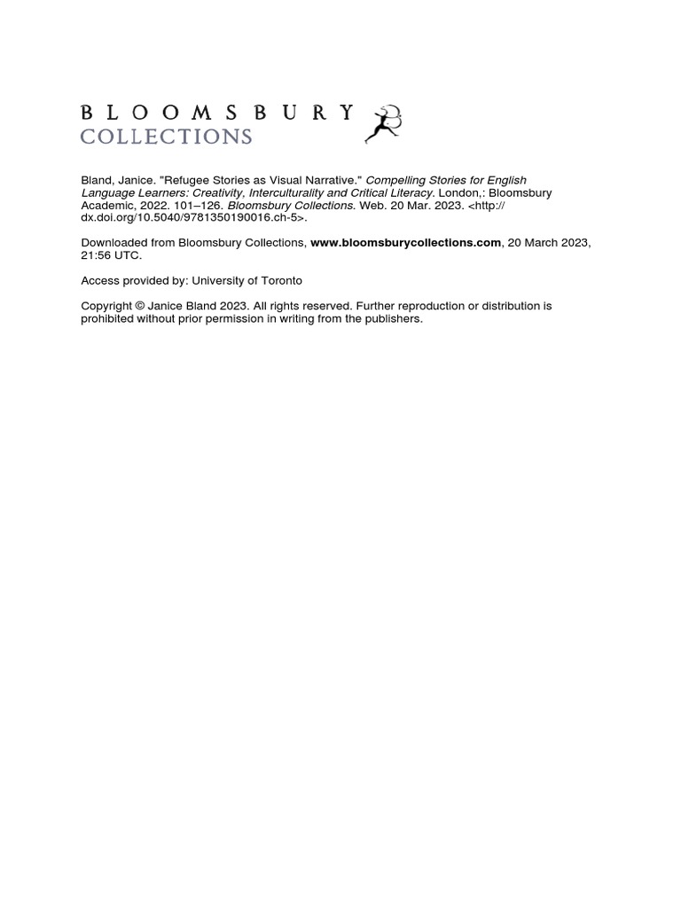 Refugee Stories As Visual Narrative | PDF | Language Education | Pedagogy