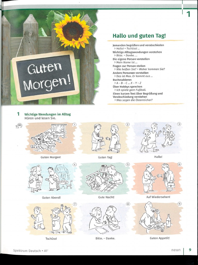 Spektrum Deutsch A1 - Kapitel 1 | PDF