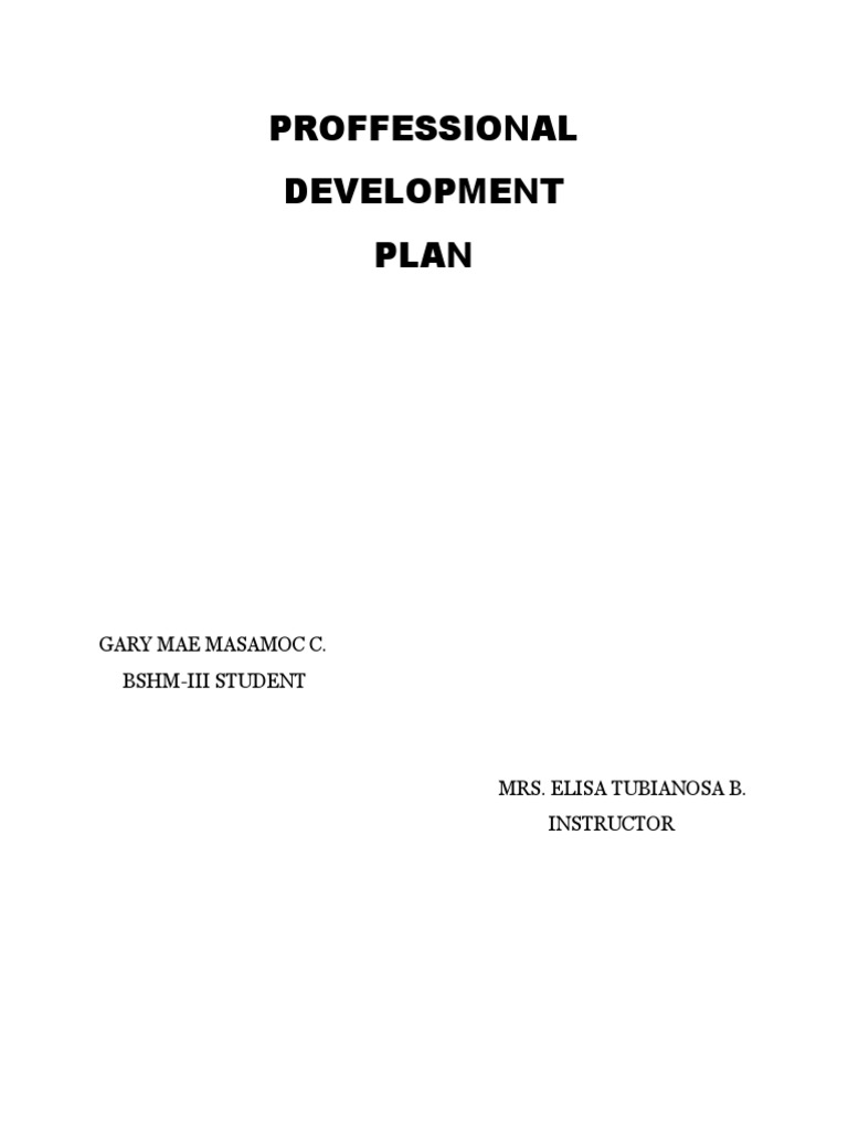 Proffessional Development Goals | PDF