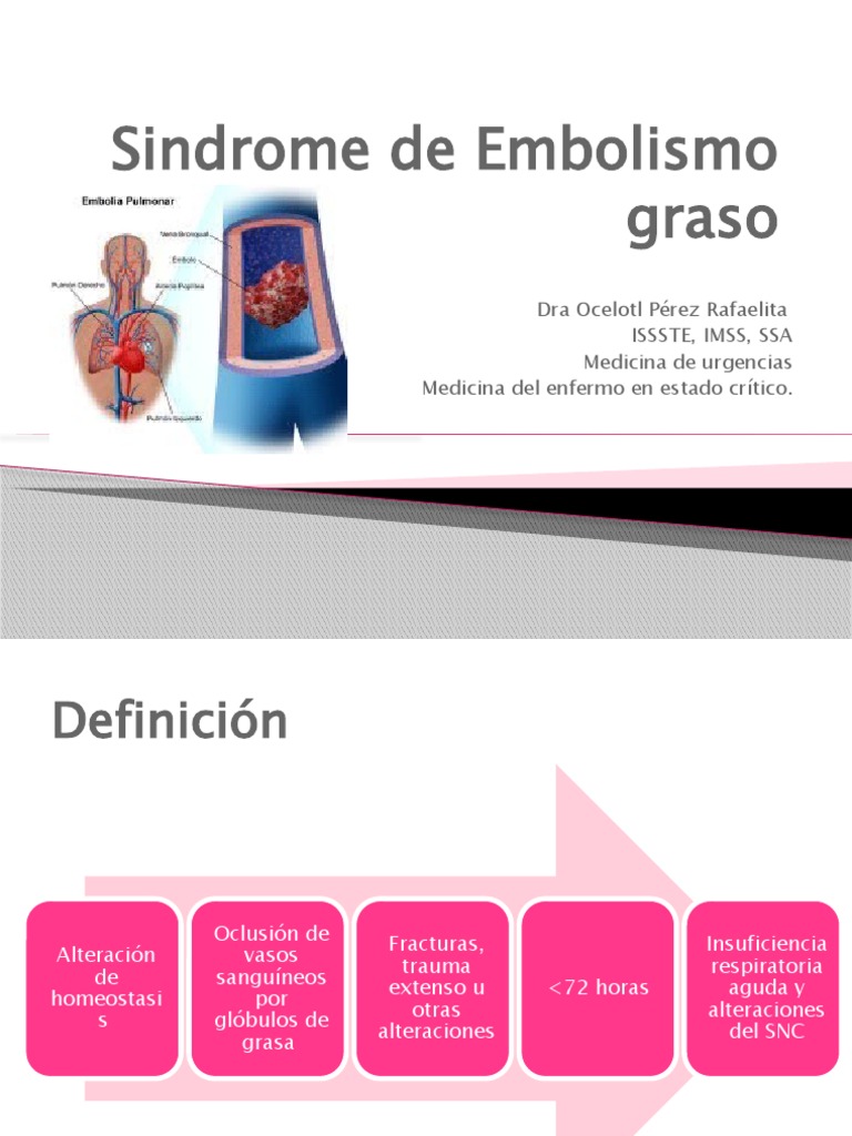 Sindrome De Embolismo Graso Ocelotl Pdf Lesión Embolia