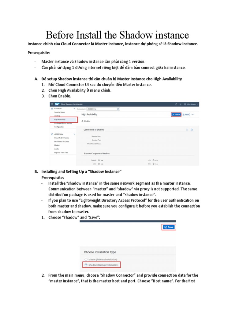 Before Install The Shadow Instance For HA | PDF | Computer Network ...