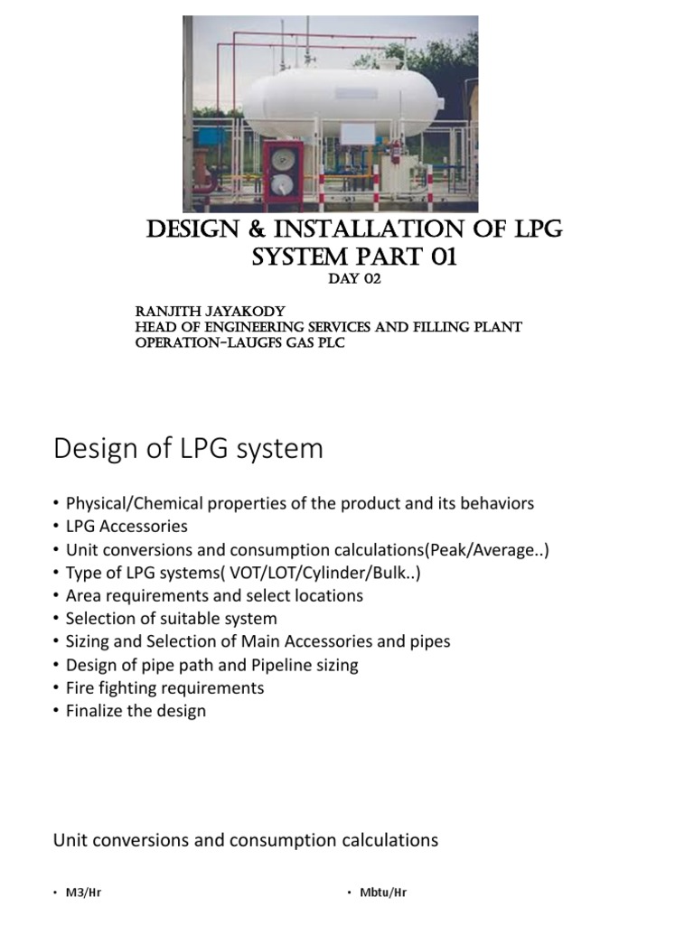 Day 02 Design of LPG System Part 01 | PDF | Liquefied Petroleum Gas ...