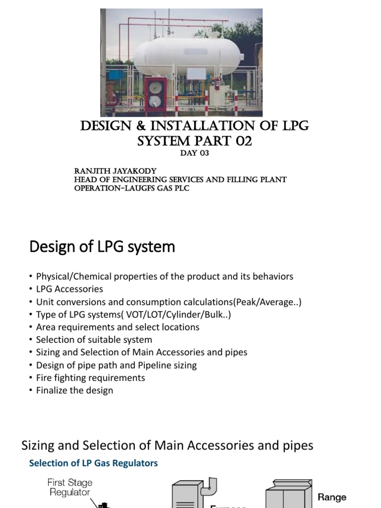 Design and Installation of LPG Systems - Part 2: Selection and Sizing ...