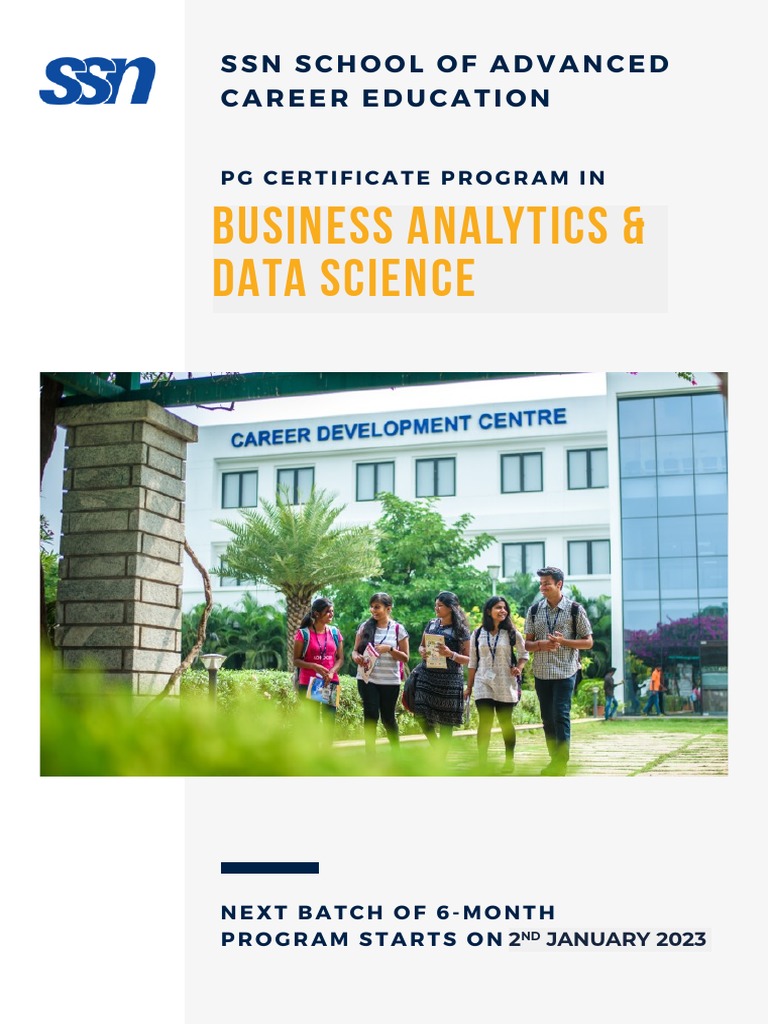 SSN Data Science Brochure2 | PDF | Analytics | Learning