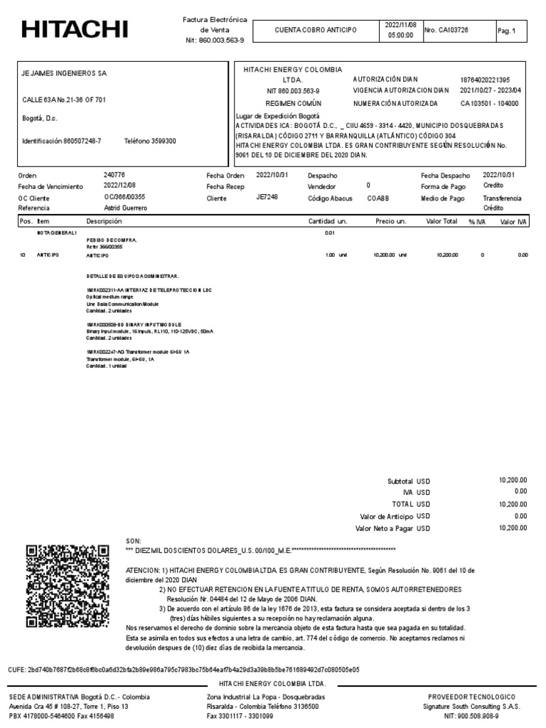 Hitachi Cc. 103726 | PDF | Business | Servicios (economía)